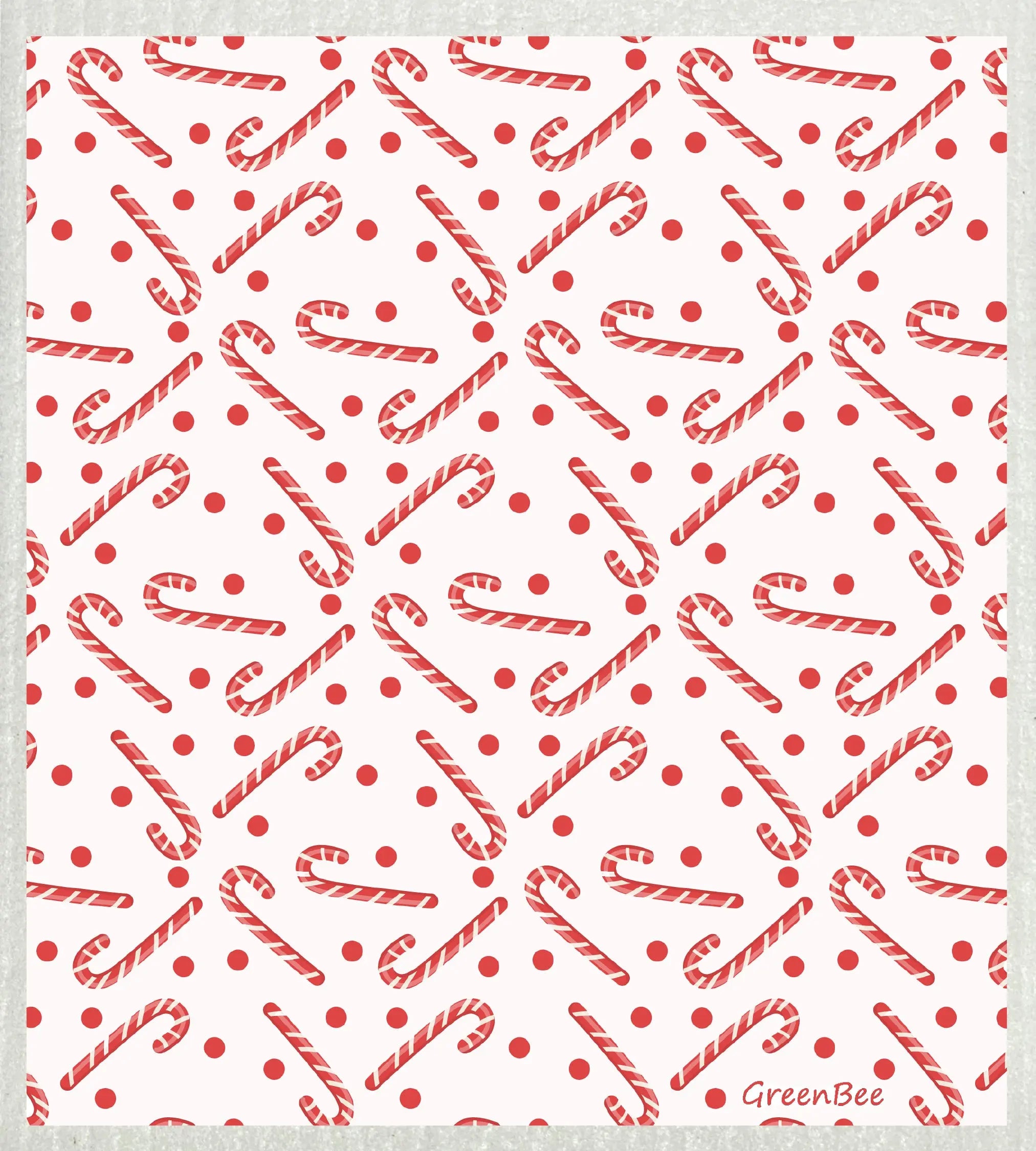 Candy Cane Swedish Dishcloth | Eco-Friendly Kitchen Cloth – Green Bee ...
