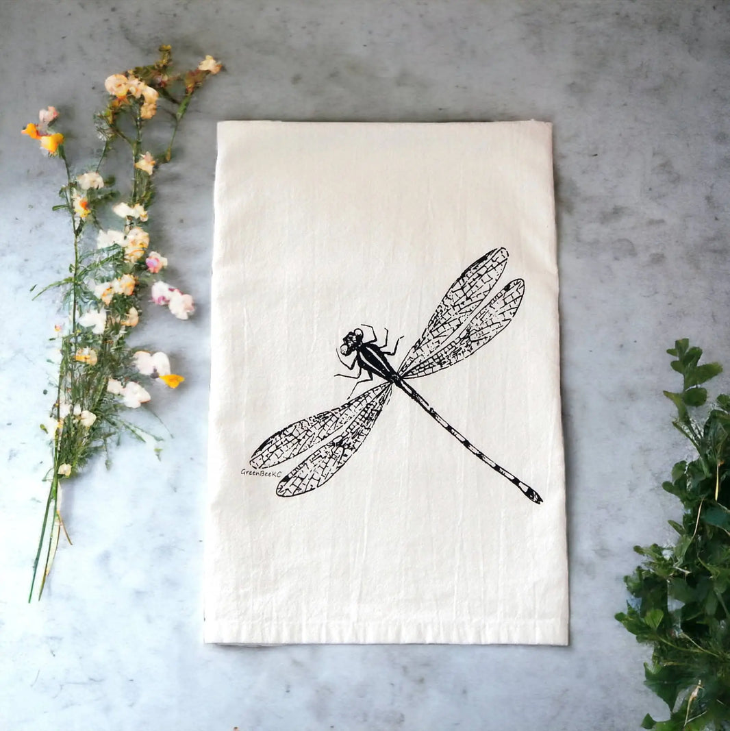 Spring Tea Towels - Fresh Floral & Seasonal Kitchen Decor - Green Bee ...
