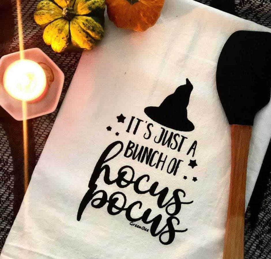 Halloween Tea Towels - Spooky Kitchen Decor & Festive Cotton Linens ...